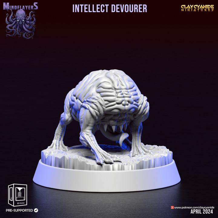 3D Printable Intellect Devourer 1 by Clay Cyanide Miniatures