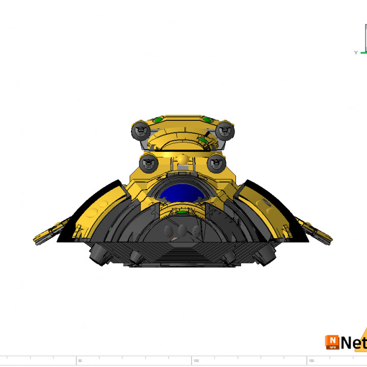 3D Printable Archer Space Elf Vulfen Grav Tank by Midnight Sky Games