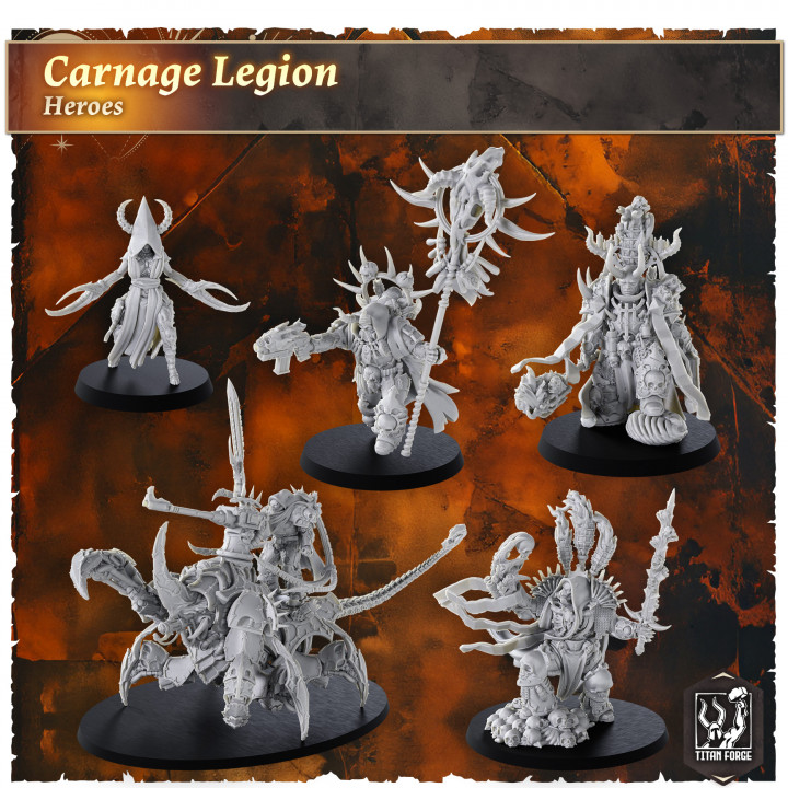 3D Printable OPR Army - Carnage Legion by Titan Forge Miniatures