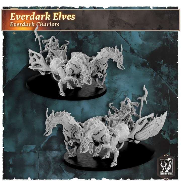 3D Printable OPR Army - Everdark Elves by Titan Forge Miniatures
