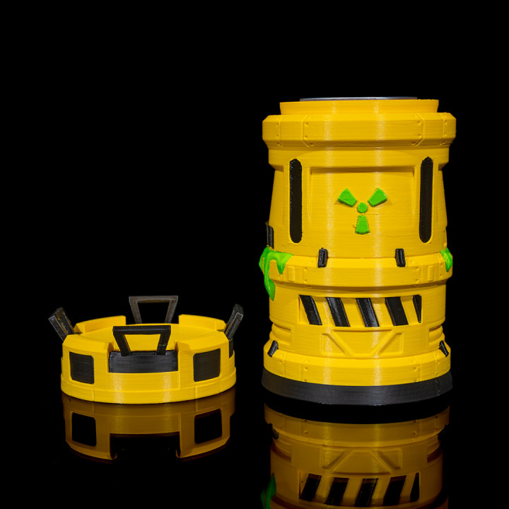 3D Printable Toxic Waste Can Holder by Stlflix