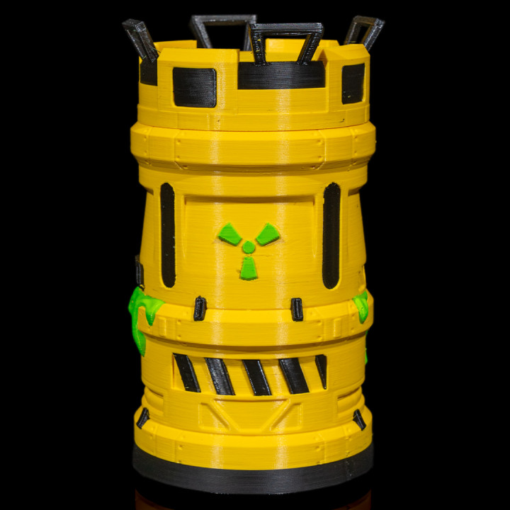 3D Printable Toxic Waste Can Holder by Stlflix