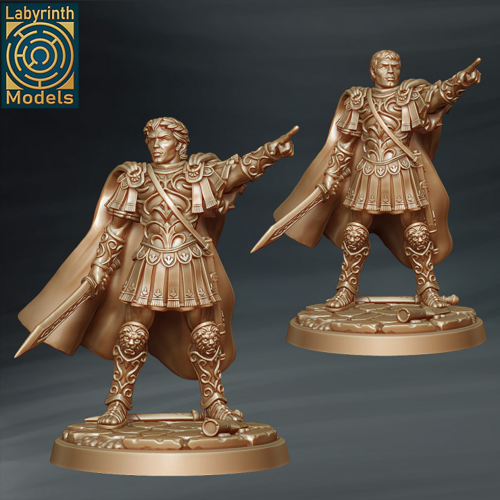 3D Printable Aquila Tribune - 32mm scale by Labyrinth Models