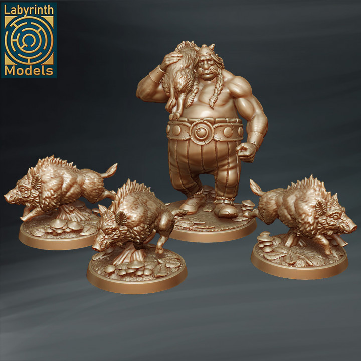 3D Printable Gaul Heroes - 32mm scale by Labyrinth Models