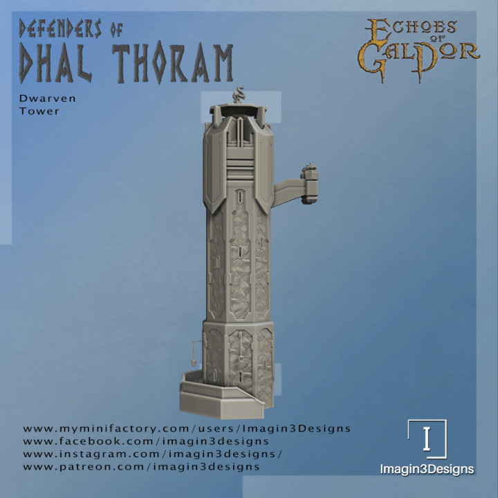 3D Printable Dwarven Tower by Imagin3Designs