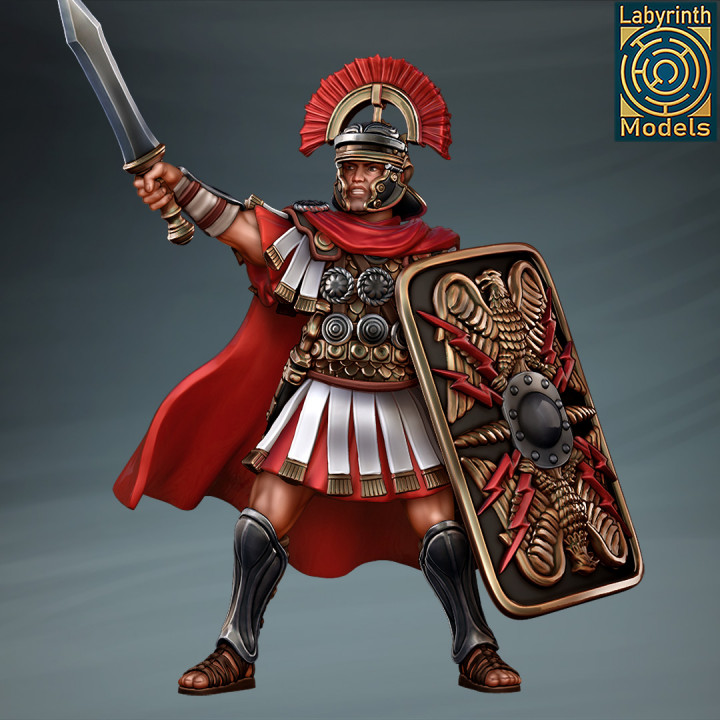 3D Printable Aquila Legion Officers - 32mm scale by Labyrinth Models