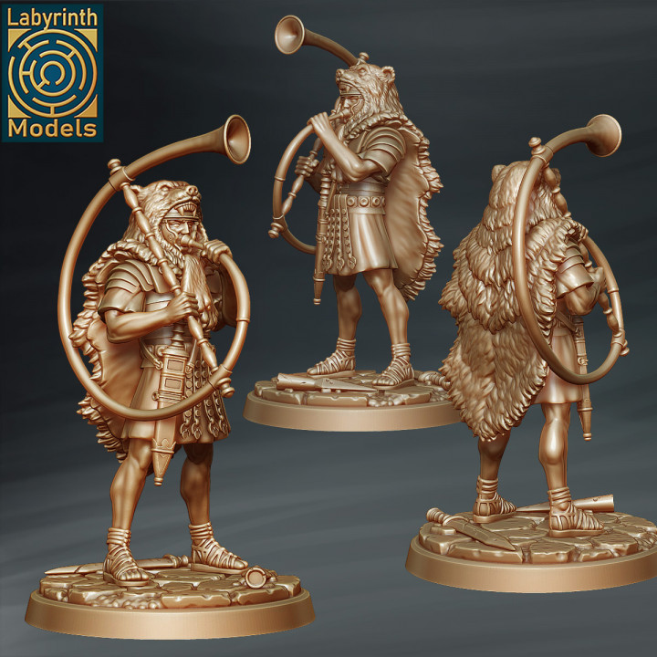 3D Printable Aquila Legion Officers - 32mm scale by Labyrinth Models