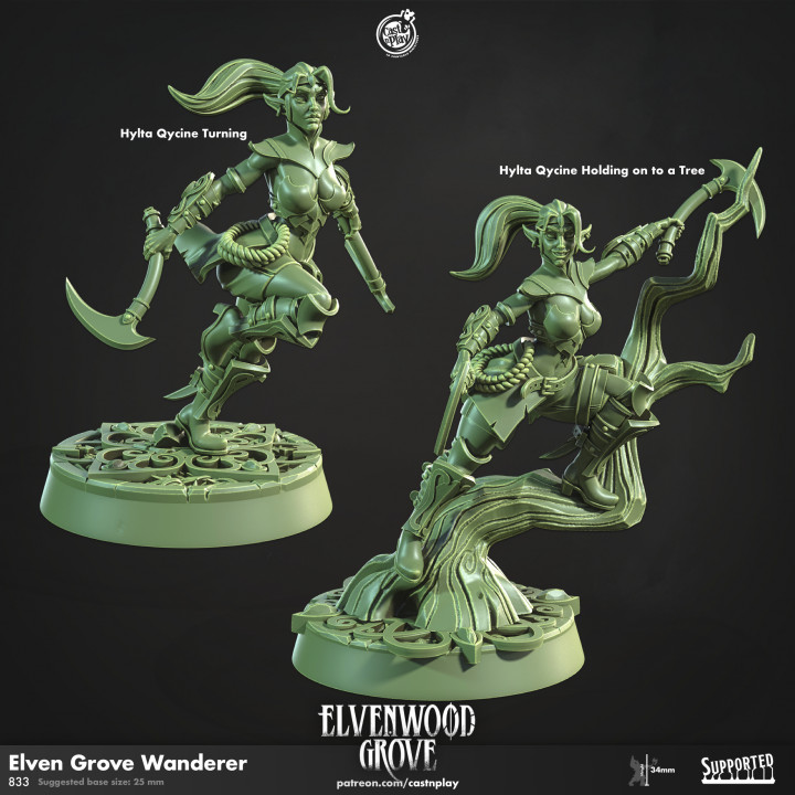 3D Printable Elven Grove Wanderer (Pre-Supported) | Cast n Play by Cast ...