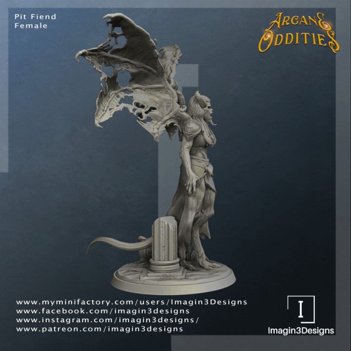 3D Printable Pit Fiend (Female) by Imagin3Designs