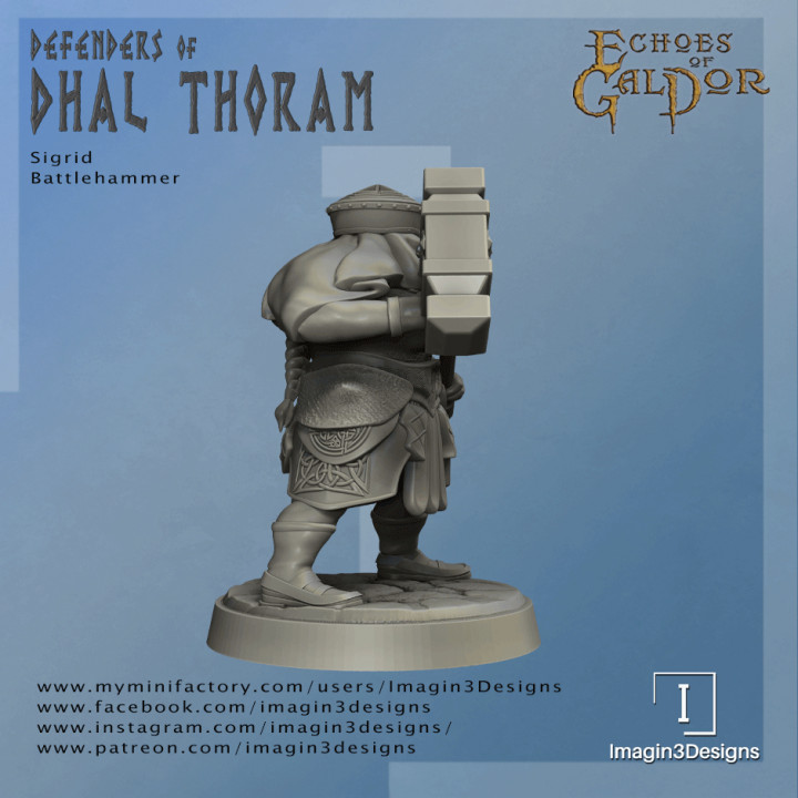 3D Printable Sigrid Battlehammer by Imagin3Designs