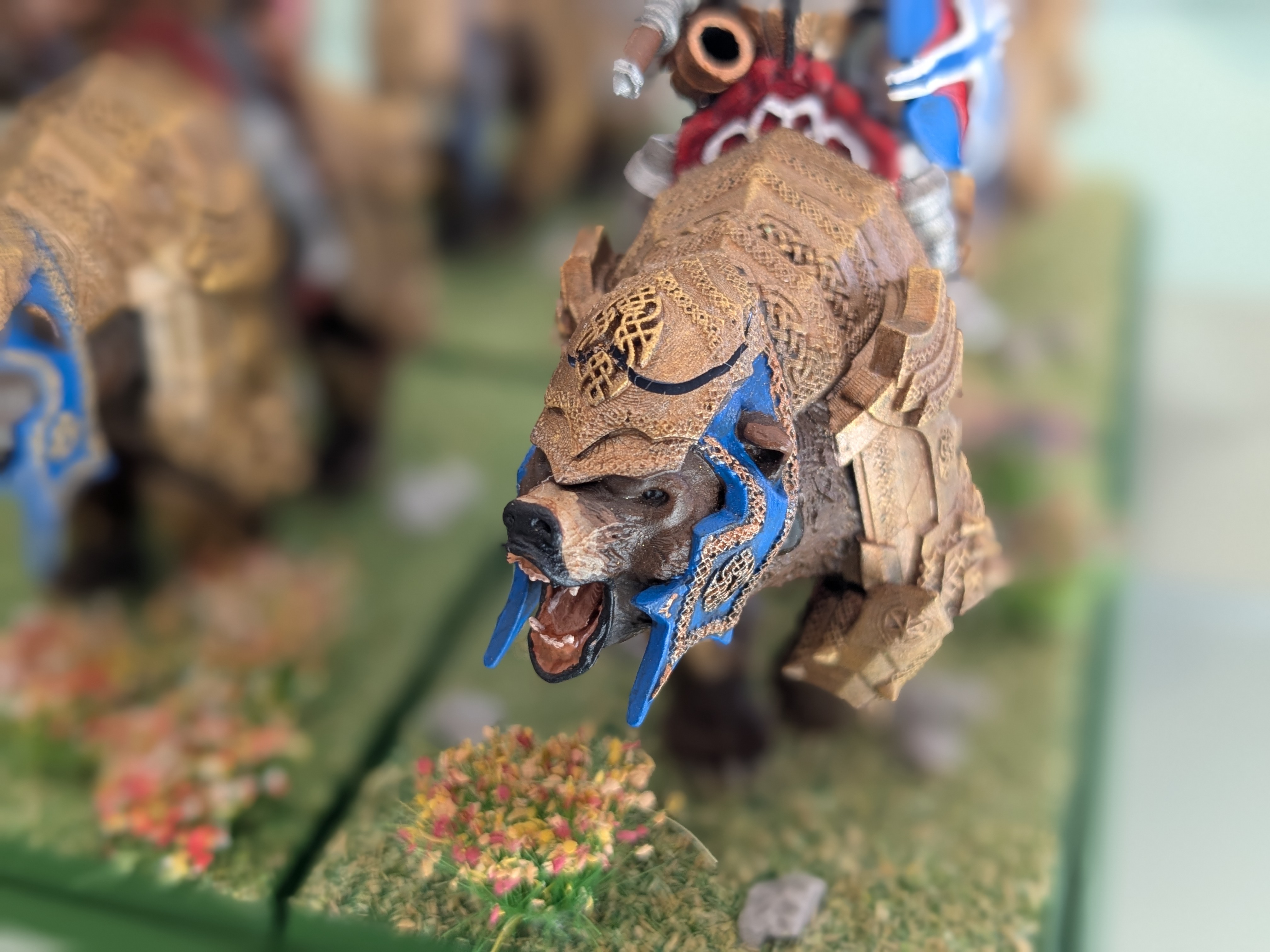 3D Printable Steelhide Ursari - Dwarf Cavalry on Armored Bears by ...