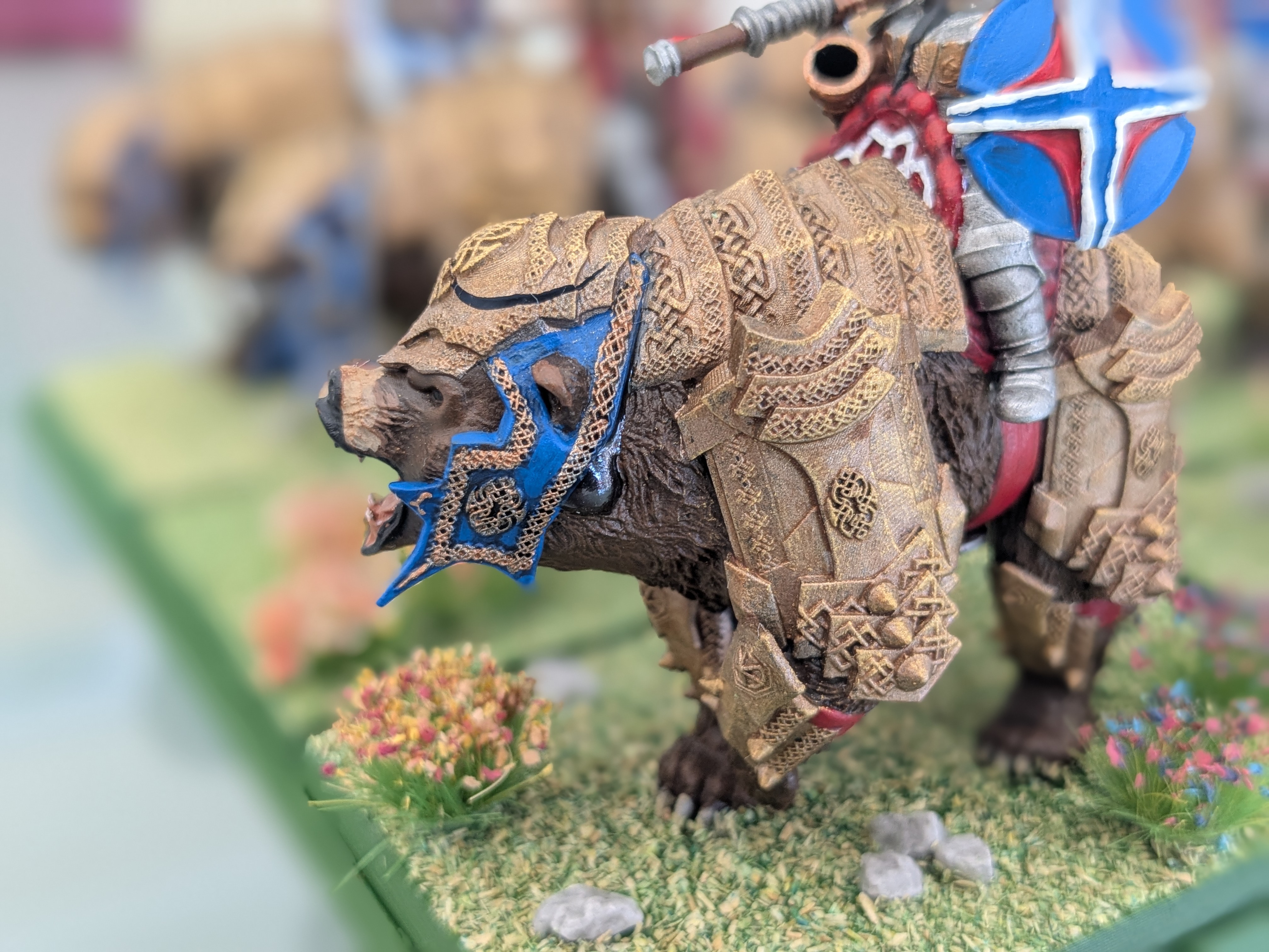 3D Printable Steelhide Ursari - Dwarf Cavalry on Armored Bears by ...