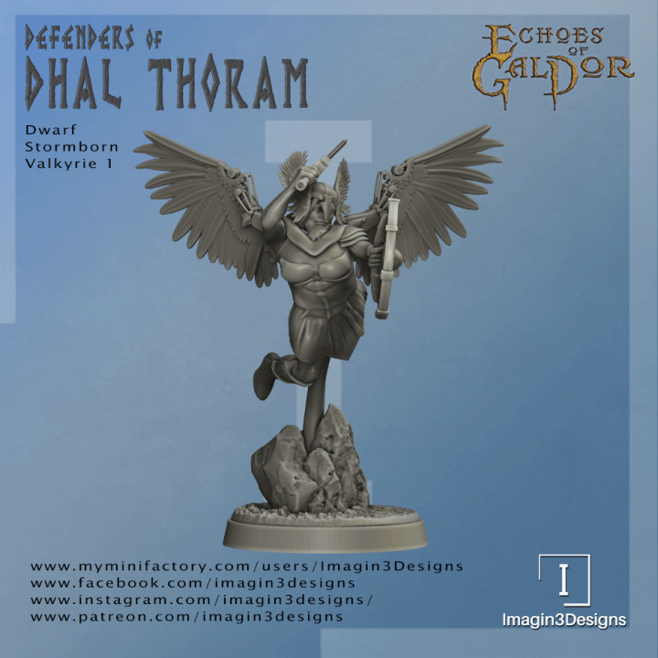 3D Printable Dwarf Stormborn Valkyries by Imagin3Designs