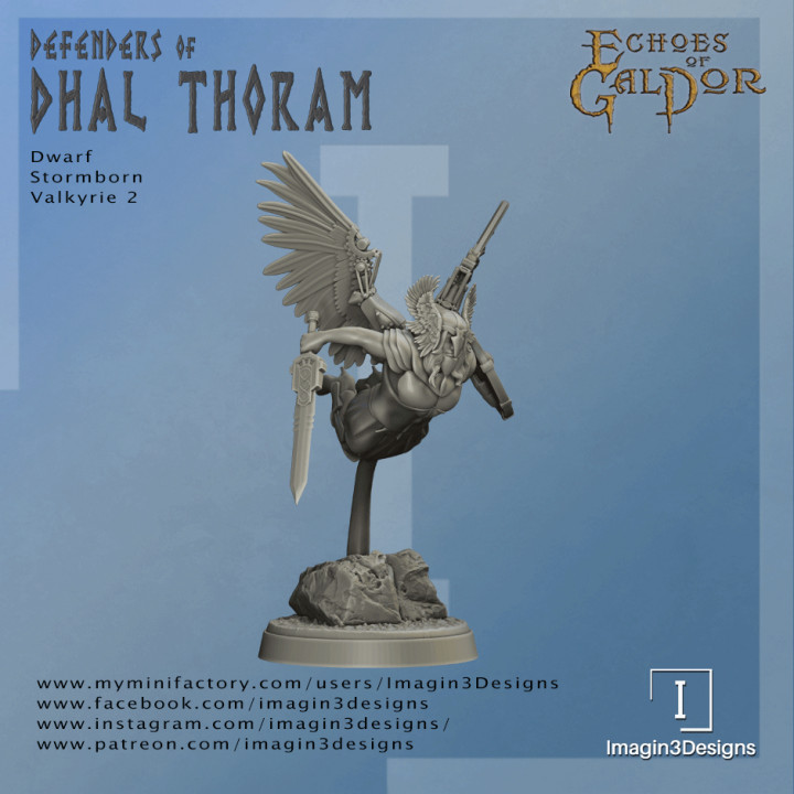 3D Printable Dwarf Stormborn Valkyries by Imagin3Designs