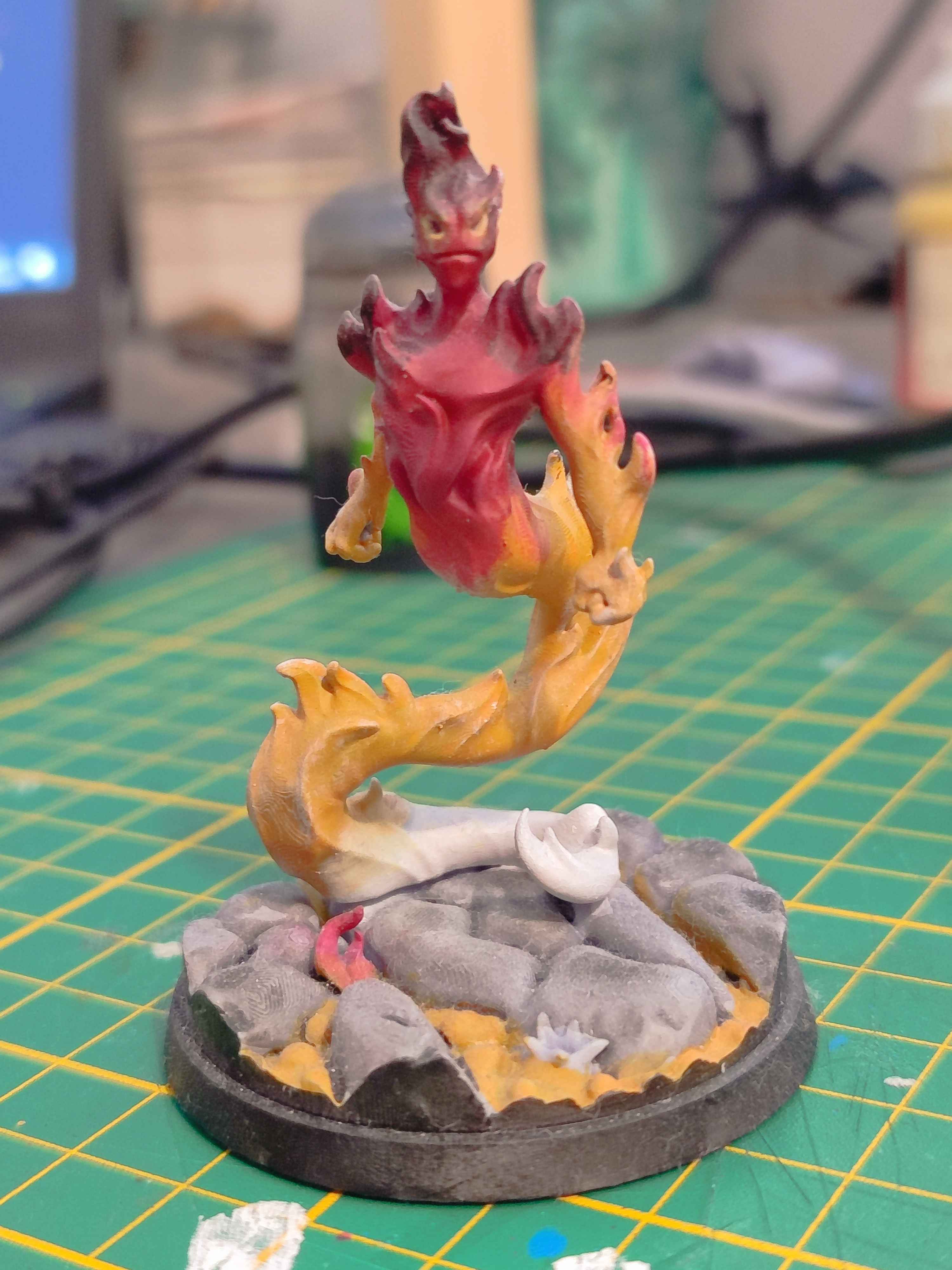3D Printable Three Fire Elementals Myrmidons (Medium and Large size) by ...