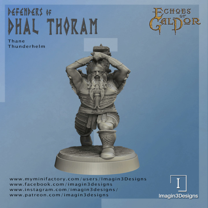 3D Printable Captain Thane Thunderhelm by Imagin3Designs