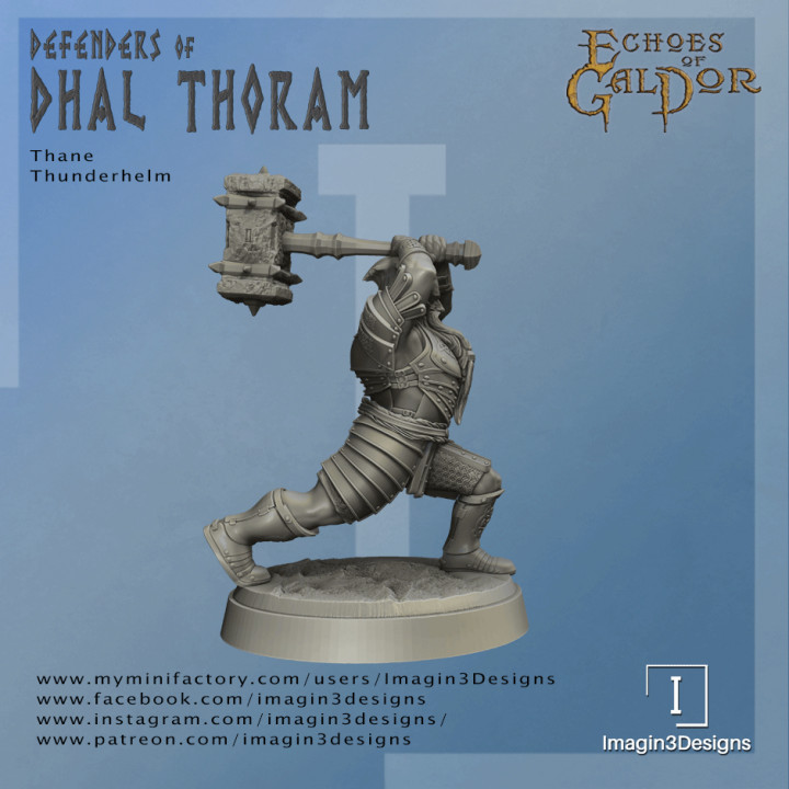 3D Printable Captain Thane Thunderhelm by Imagin3Designs