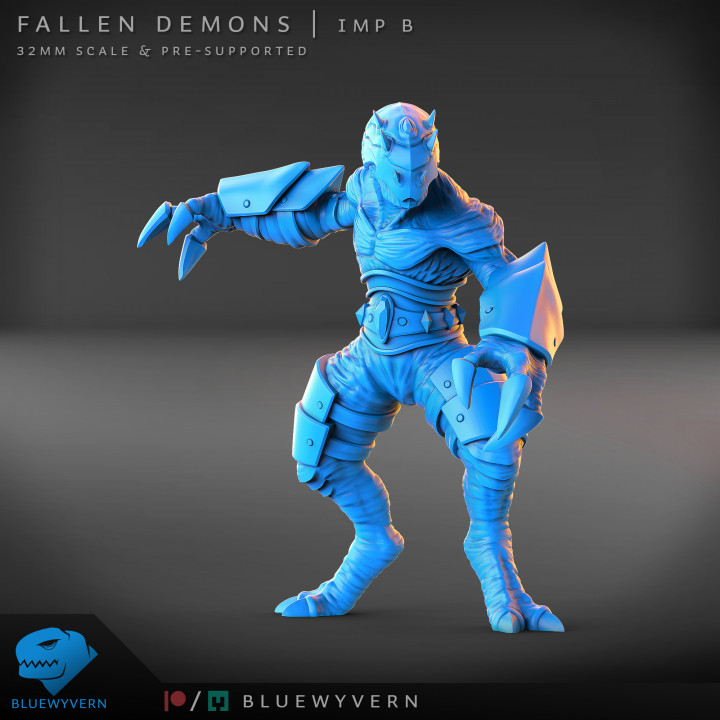 3D Printable Fallen Demons - Imp B by BlueWyvern