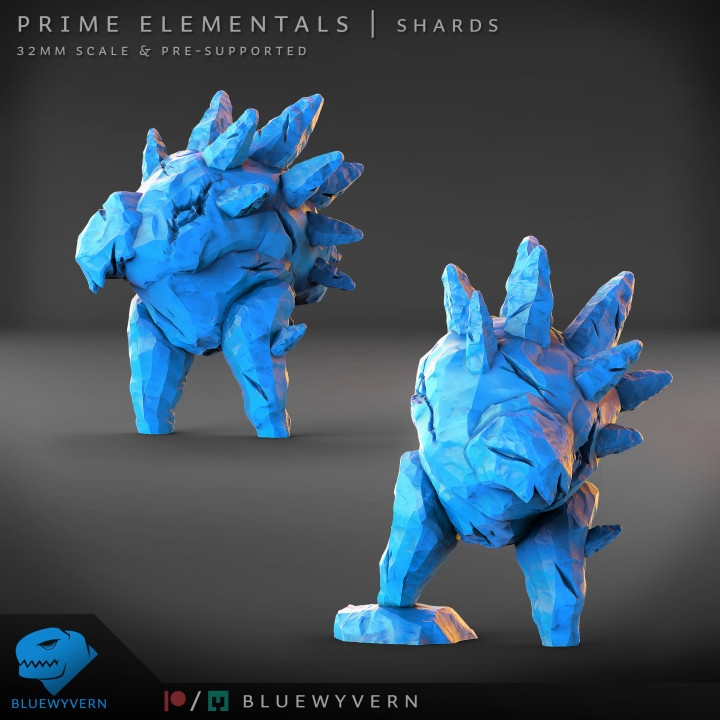 3D Printable Prime Elementals - Shards by BlueWyvern