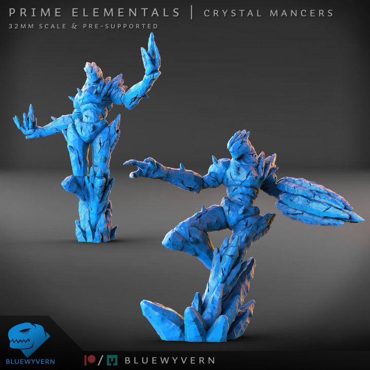 3D Printable Prime Elementals - Complete Set A by BlueWyvern