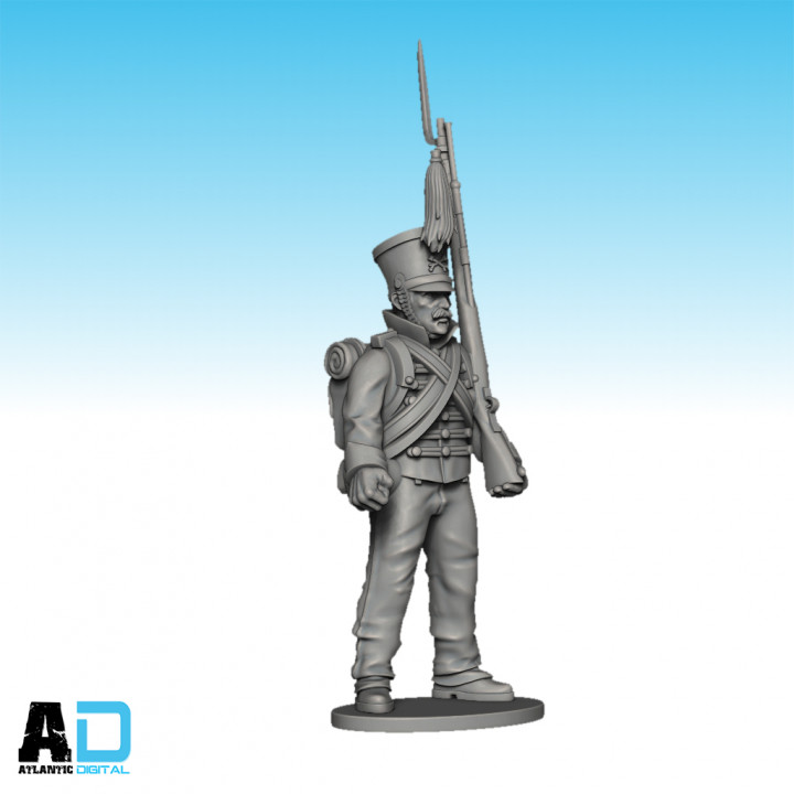 3D Printable Black Brunswicker Infantry by Wargames Atlantic