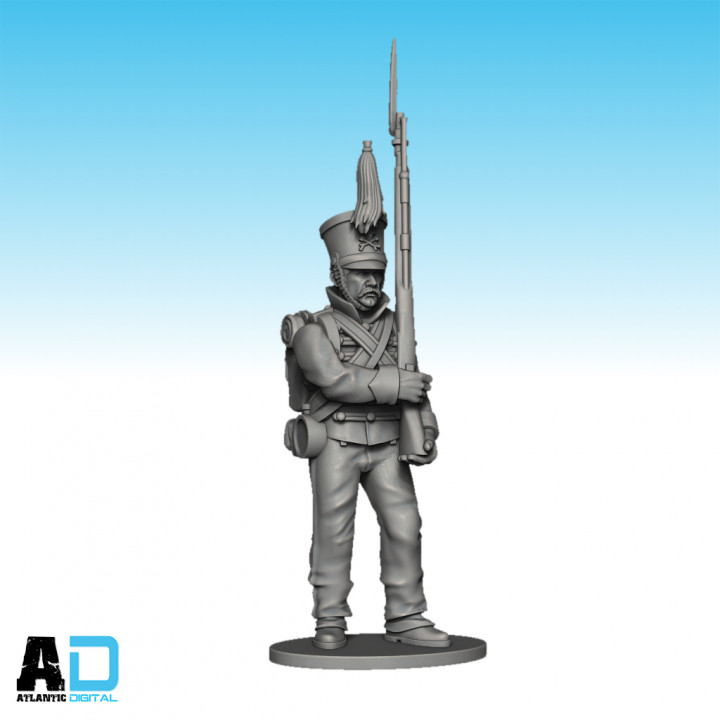 3D Printable Black Brunswicker Infantry by Wargames Atlantic