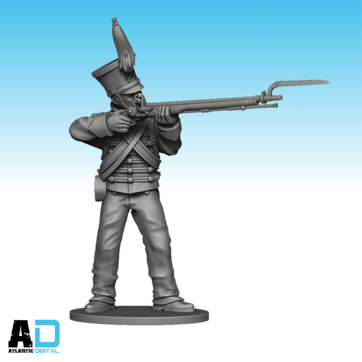 3D Printable Black Brunswicker Infantry by Wargames Atlantic