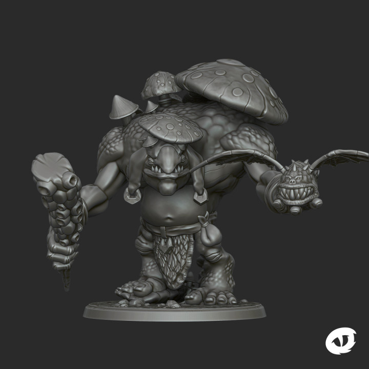 3D Printable Fungal Cave Troll by Insight Miniatures