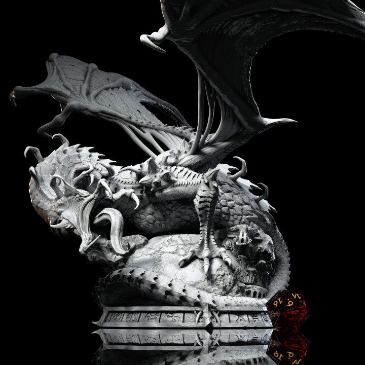 3D Printable Snake Dragon (100mm) by Arcanum Workshop