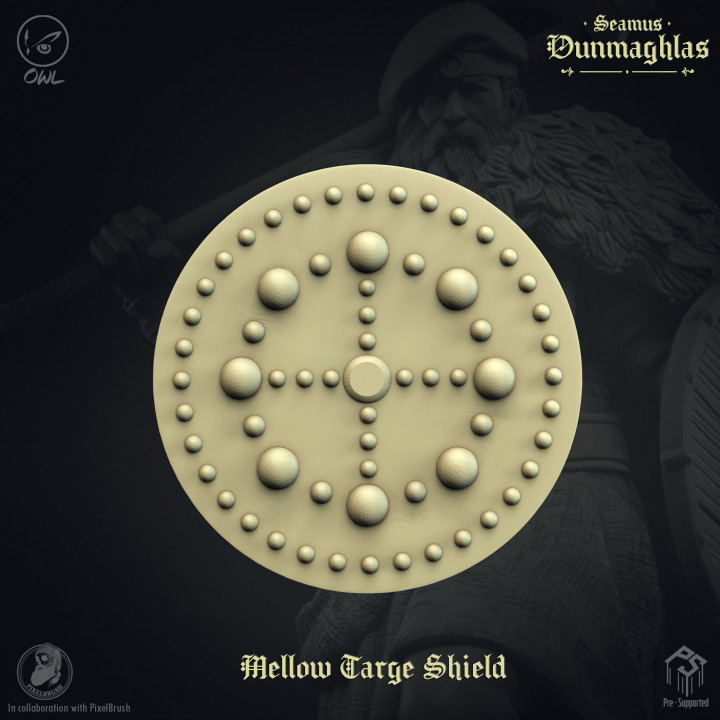 3D Printable Mellow Targe Shield by Owl