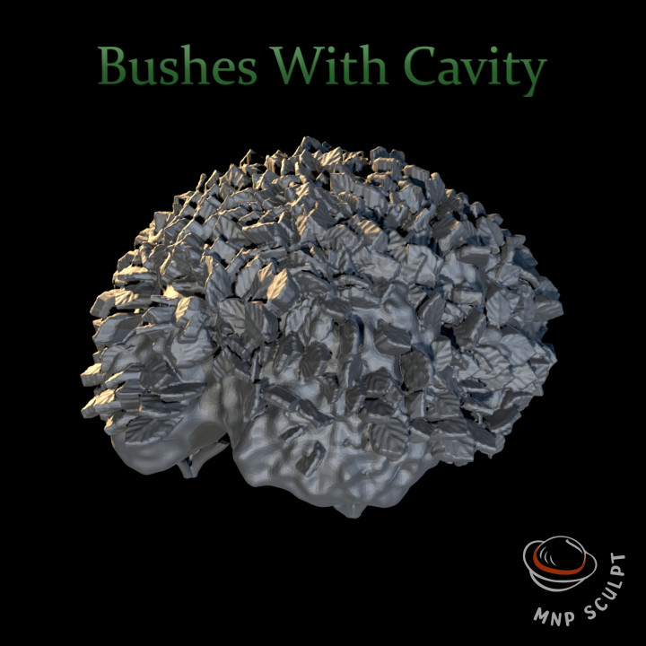 3D Printable Bushes With Cavity by MNP Sculpt
