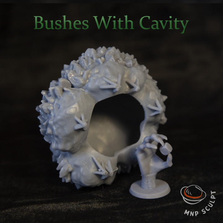 3D Printable Bushes With Cavity by MNP Sculpt