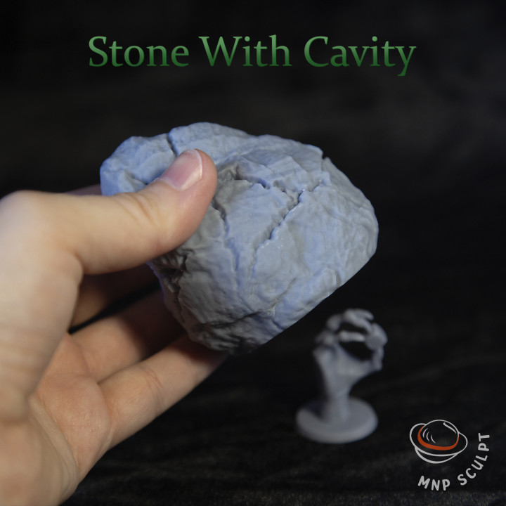 3D Printable Stone With Cavity by MNP Sculpt