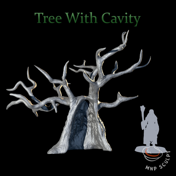 3D Printable Tree With Cavity by MNP Sculpt