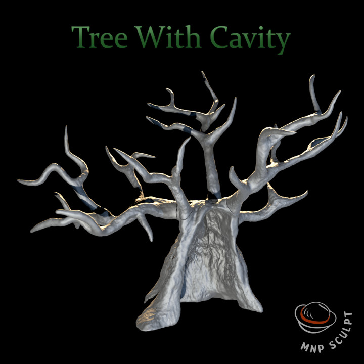 3D Printable Tree With Cavity by MNP Sculpt