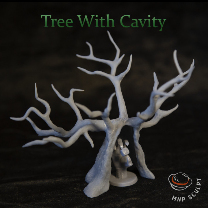 3D Printable Tree With Cavity by MNP Sculpt
