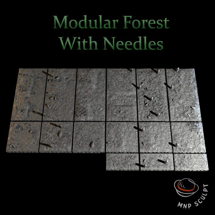 3D Printable Modular Forest With Neddles and Stuff by MNP Sculpt