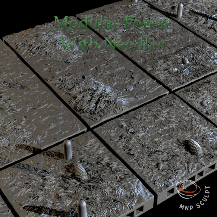 3D Printable Modular Forest With Neddles and Stuff by MNP Sculpt