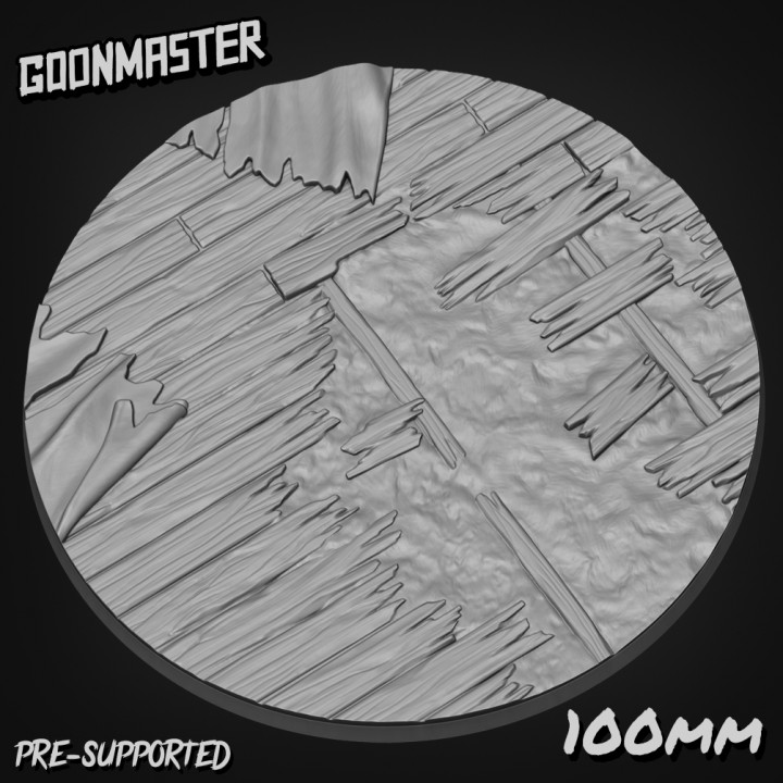 3D Printable Old Wood Plank Floor Base Set by Goon Master