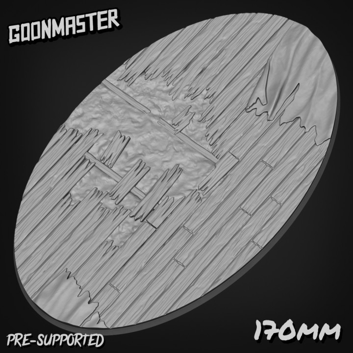 3D Printable Old Wood Plank Floor Base Set by Goon Master