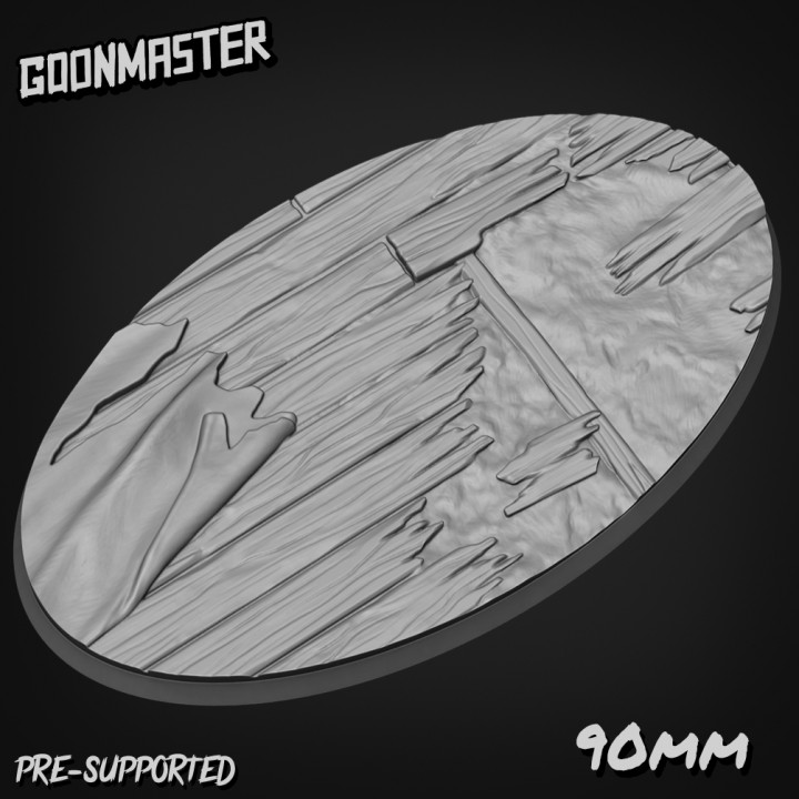 3D Printable Old Wood Plank Floor Base Set by Goon Master