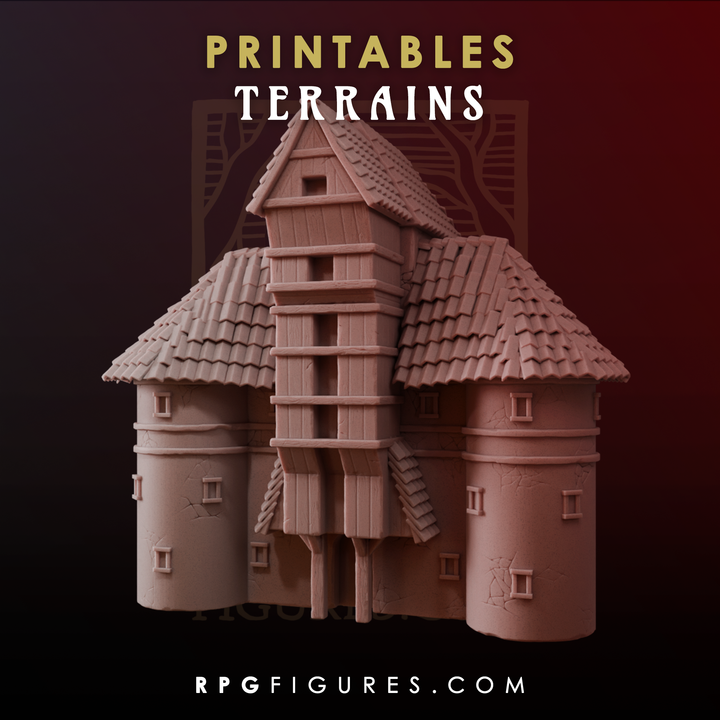 3D Printable Printable Terrains - Gdansk Zuraw (The Crane) by RPG Figures