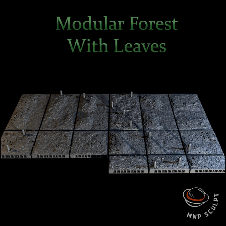 3D Printable Modular Forest With Leaves and Stuff by MNP Sculpt