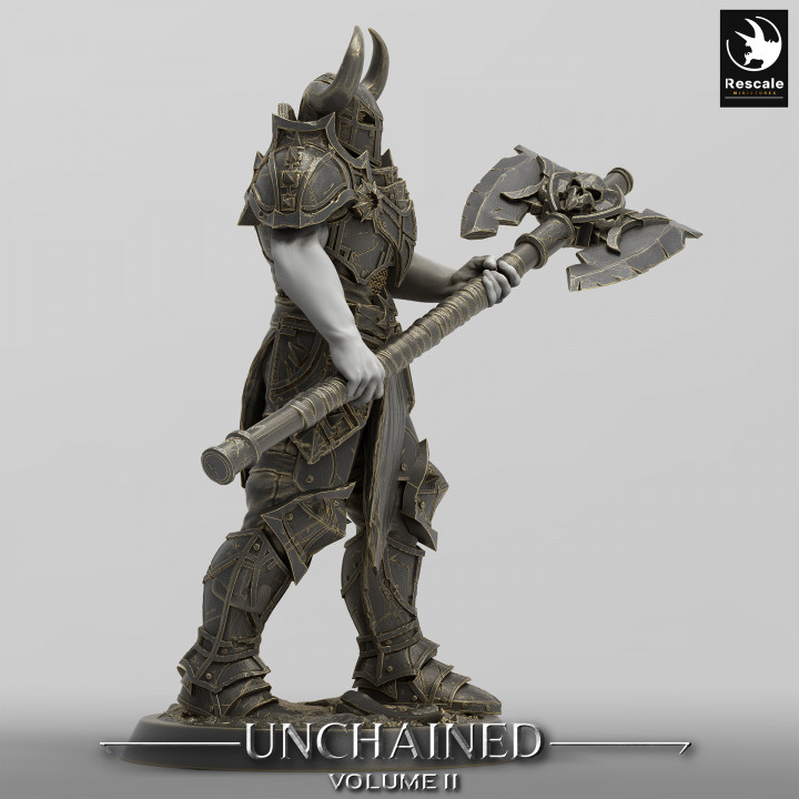 3D Printable Unchained Commander Walk by Rescale Miniatures