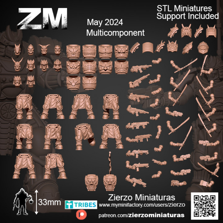 3D Printable Space Oni Squad by Zierzo Miniaturas