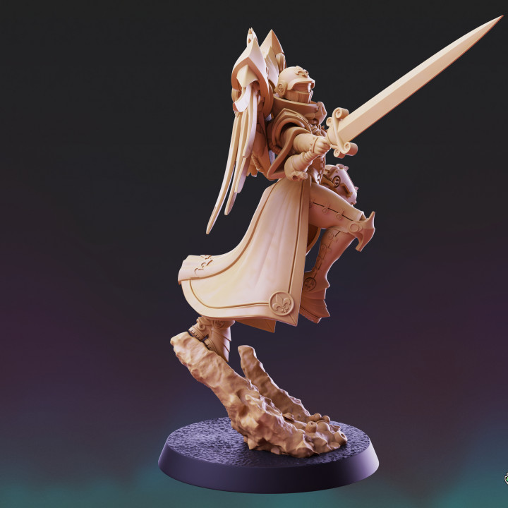 3D Printable Divine Order - Valkyrie - Pose 1 by PSMiniatures