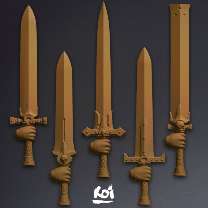 3D Printable Sword of Justice - Weapon Set by DennyKoi