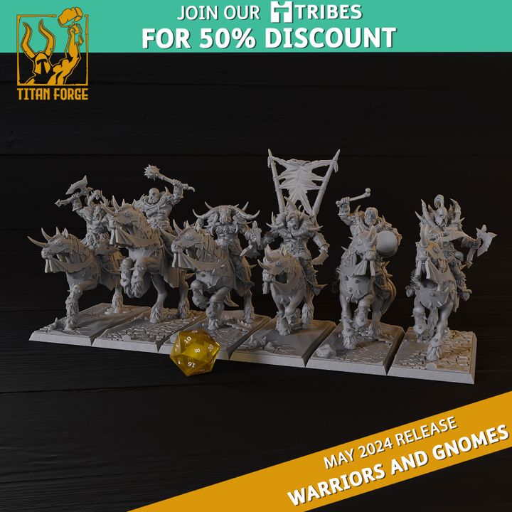 3D Printable Titan Forge Miniatures - 2024 - May - Warriors and Gnomes ...