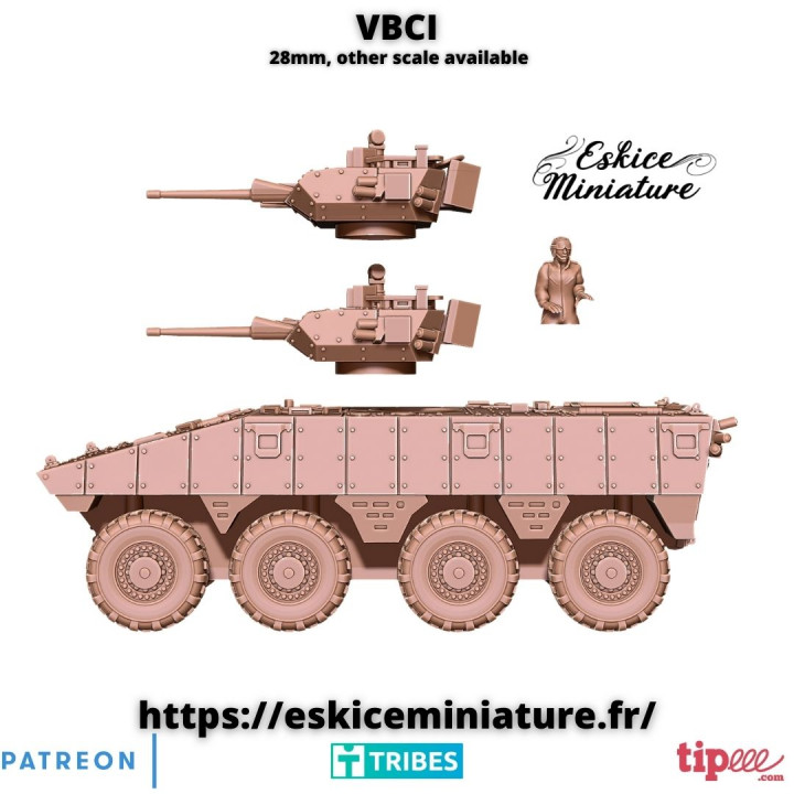 3D Printable VBCI - 28mm by Eskice Miniature - Aron