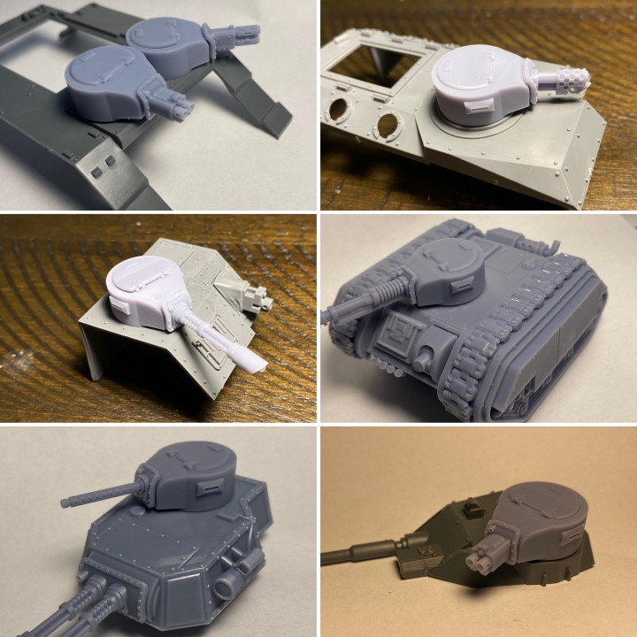 3D Printable Kirov Pattern Light Turret by Tiny Panzer Studio